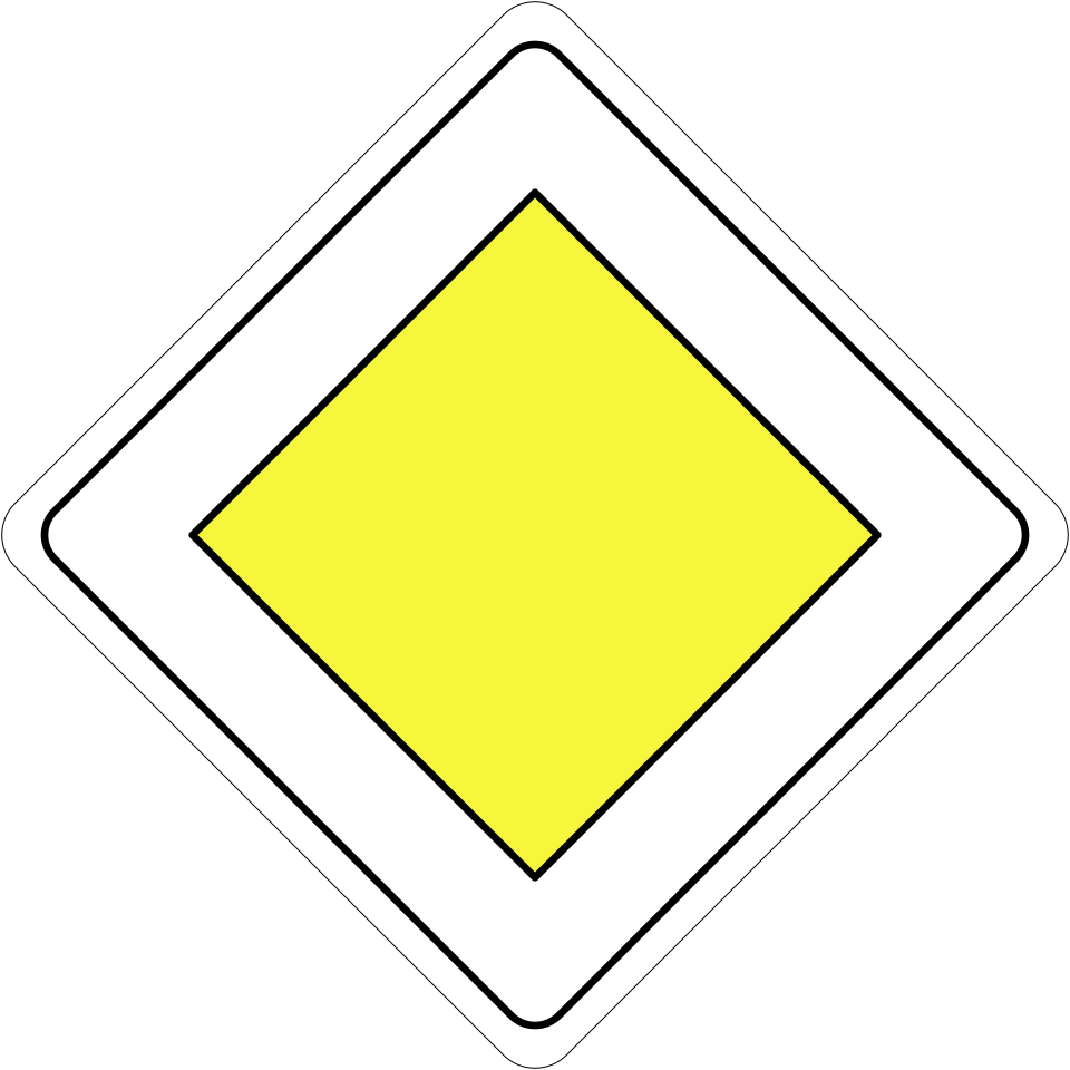 Panneau d'intersection : triangle croix, … | Codes Rousseau